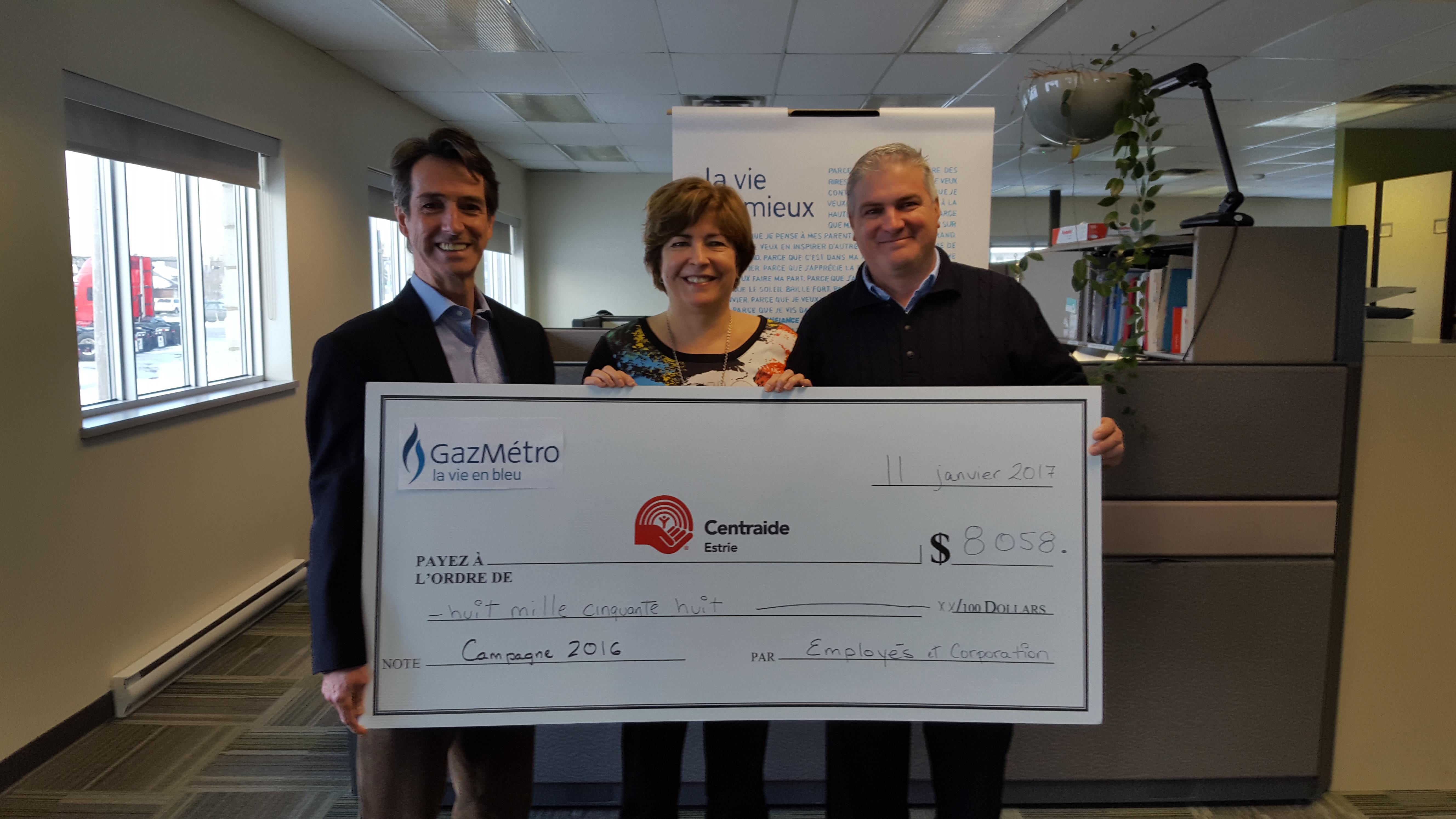 Merci Gaz Métro - Centraide Estrie